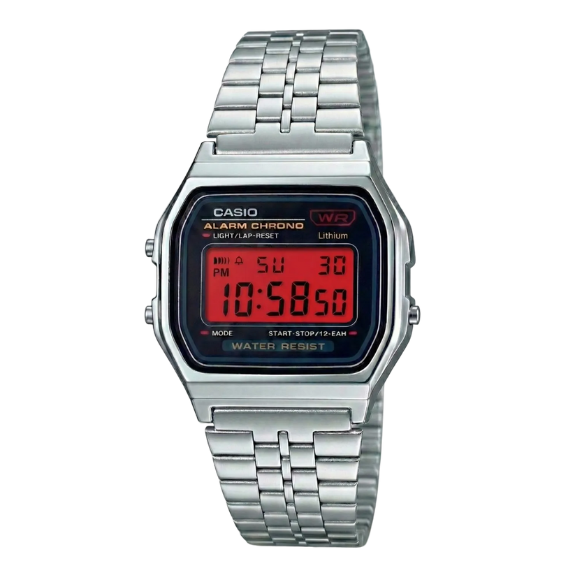 Casio A159WA Red Customized Watch – K Time